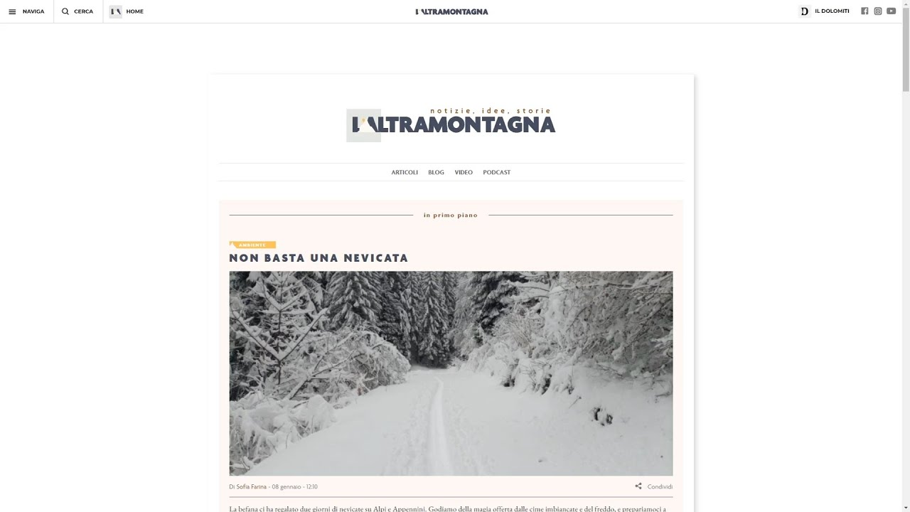 Inizia l’avventura editoriale della testata online “L’altra montagna ...